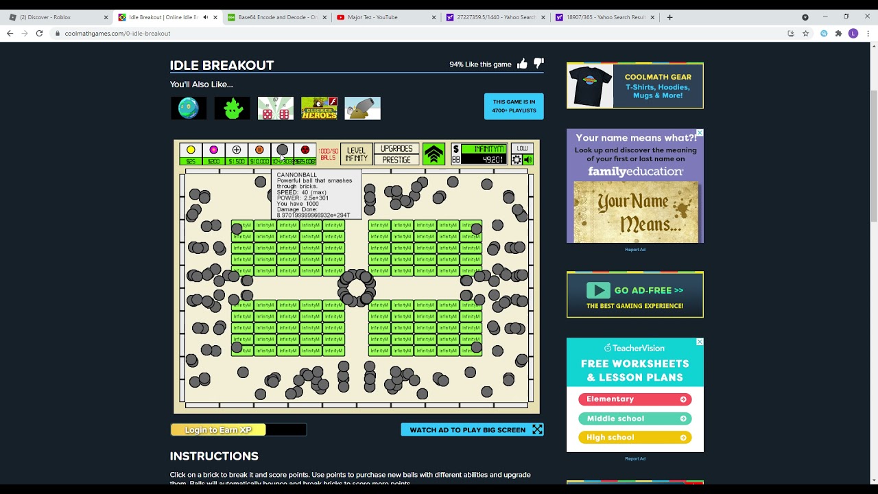 Idle Breakout - Level ∞ - YouTube
