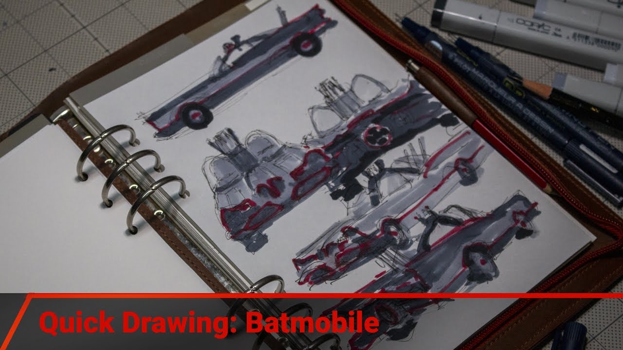 Quick Drawing: Batman (TV series) | Batmobile - YouTube
