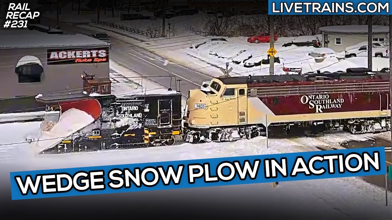 RARE Snow Plow Train With F Units Clear Heavy Snow, Solo MOPAC Heritage ...