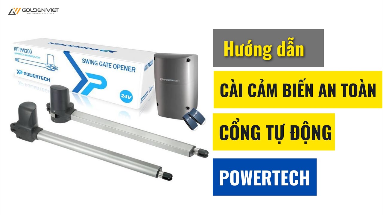 Hướng dẫn cài đặt Cảm Biến An Toàn cổng tự động Powertech - YouTube