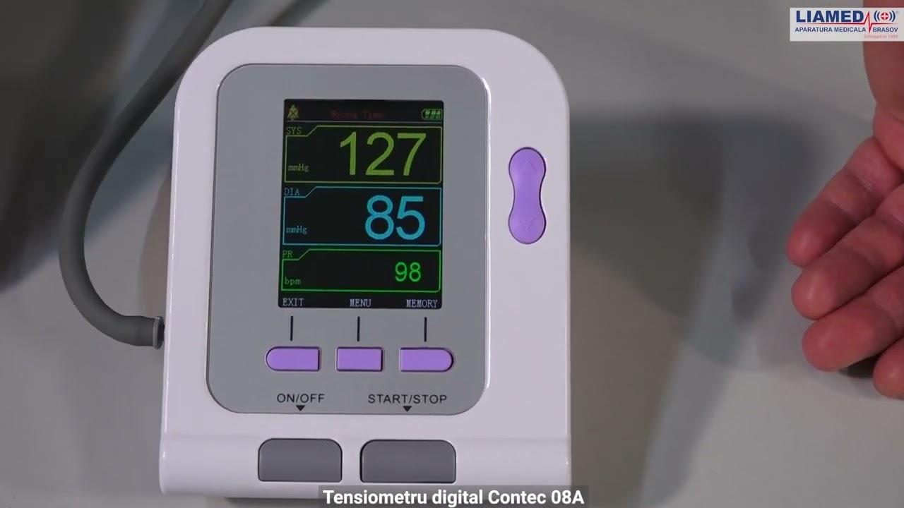 Instructiuni de folosire Tensiometru digital Contec 08A - YouTube