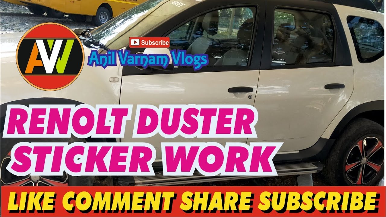 Renolt Duster Sticker Work | Duster Modification | Renolt Duster ...