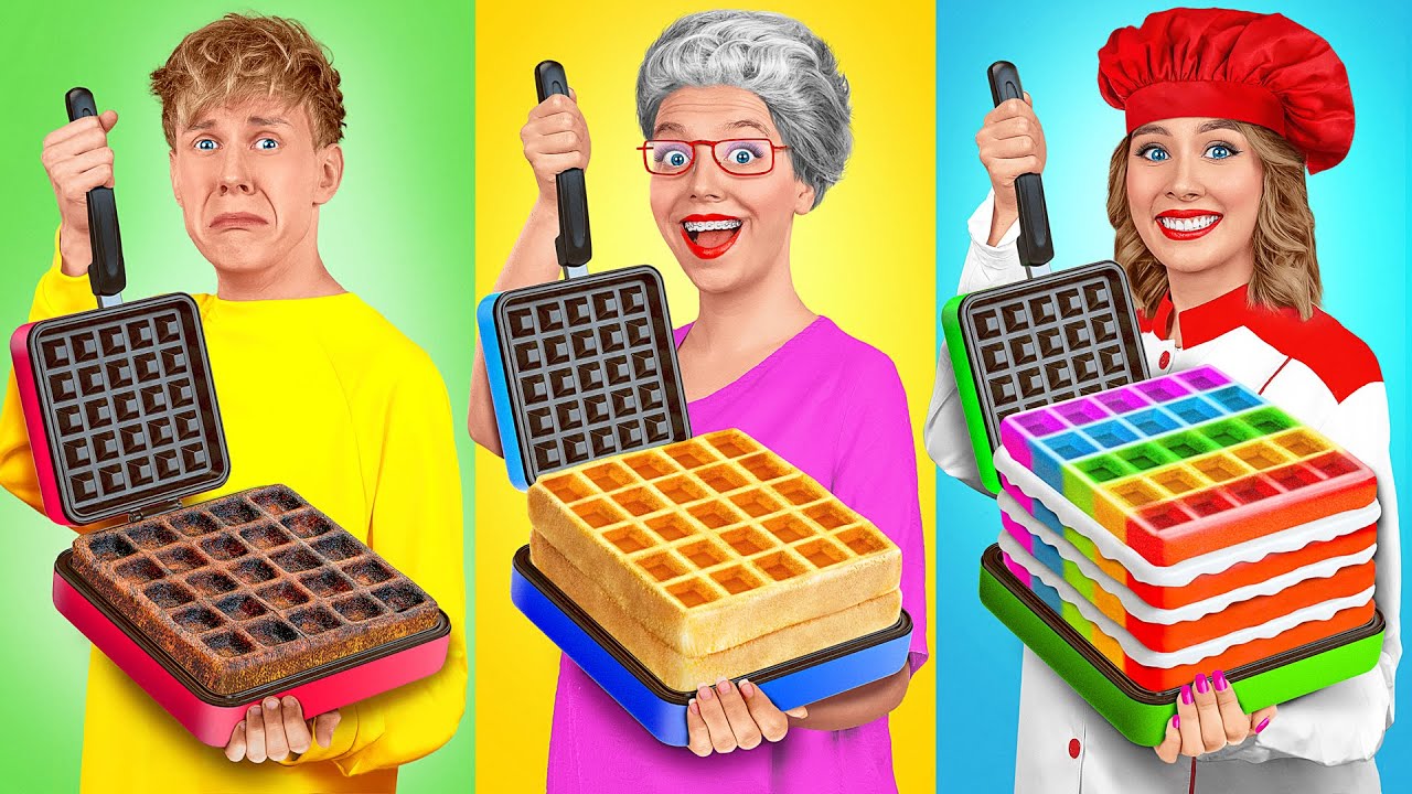 Reto De Cocina Yo vs Abuela | Gadgets y Trucos Secretos Fáciles por ...