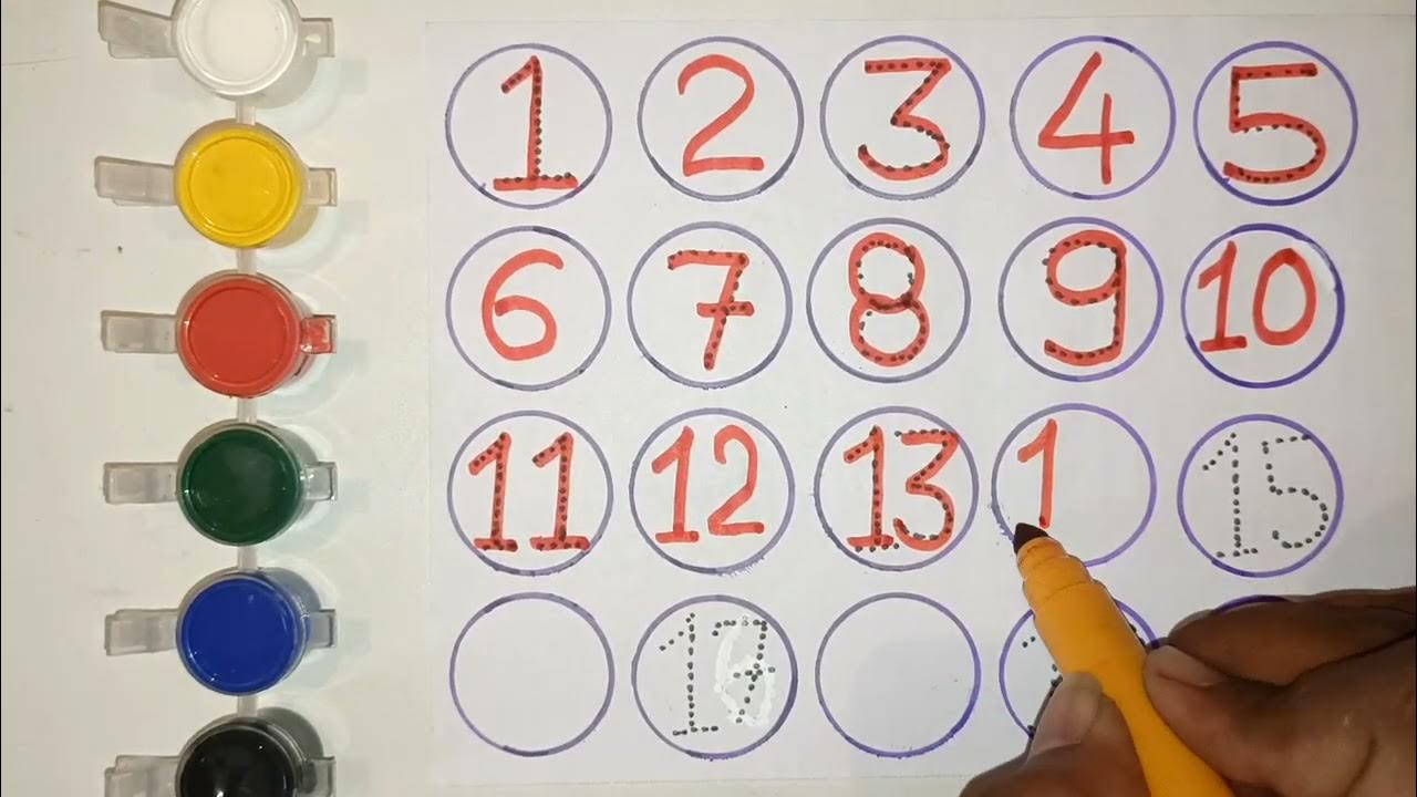 Learn numbers 1 to 20 count and write numbers for kids | 1 to 20 counting in english | 123 ...