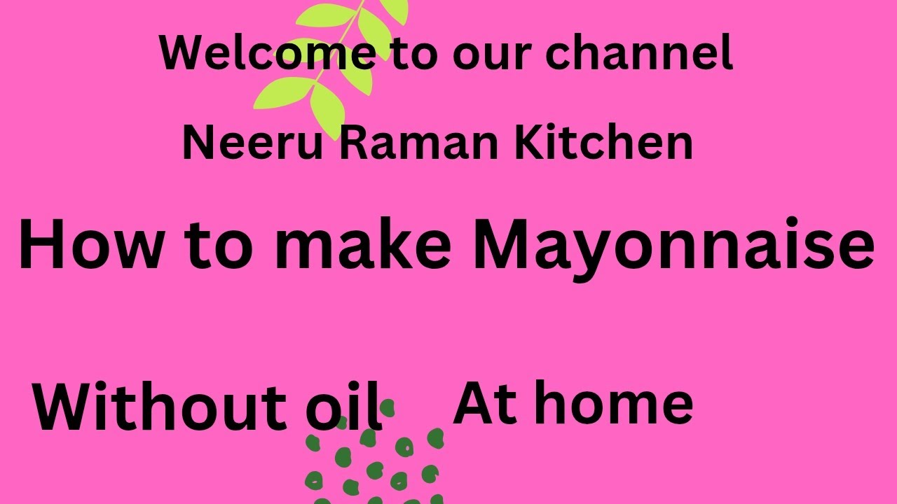 How to make Mayonnaise without oil at home - YouTube
