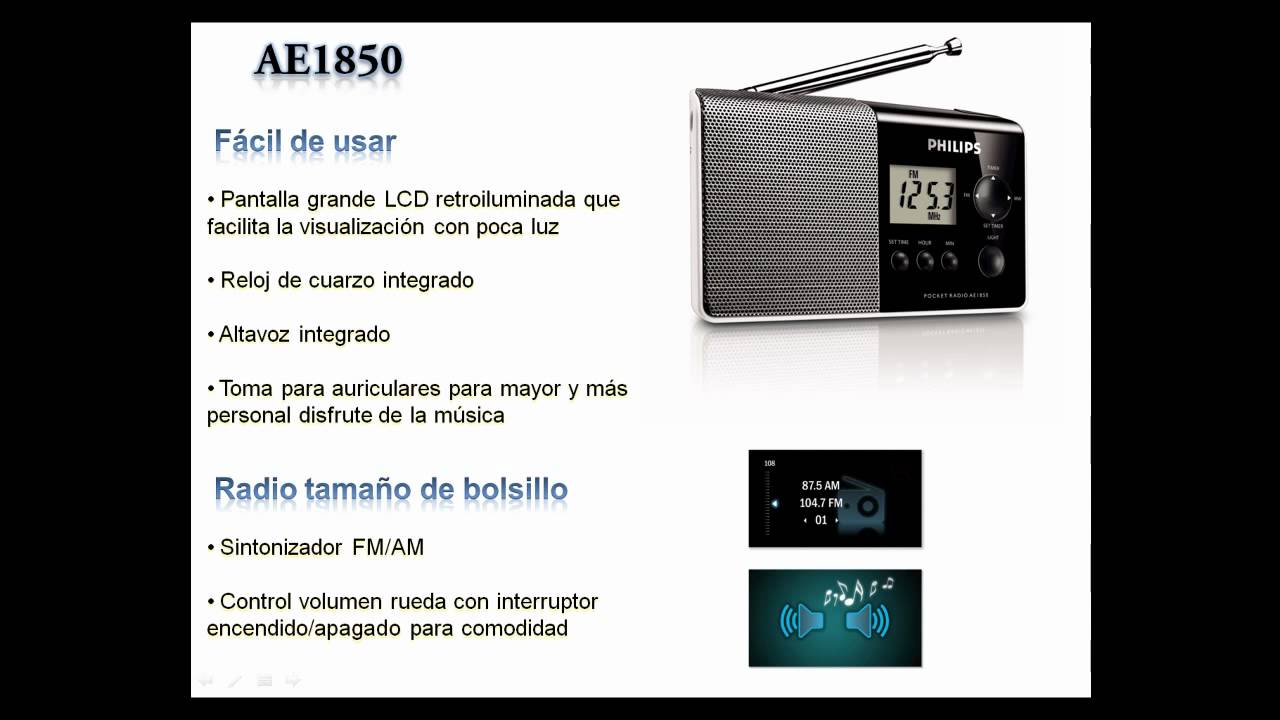 Philips Radio AE 1850 - YouTube