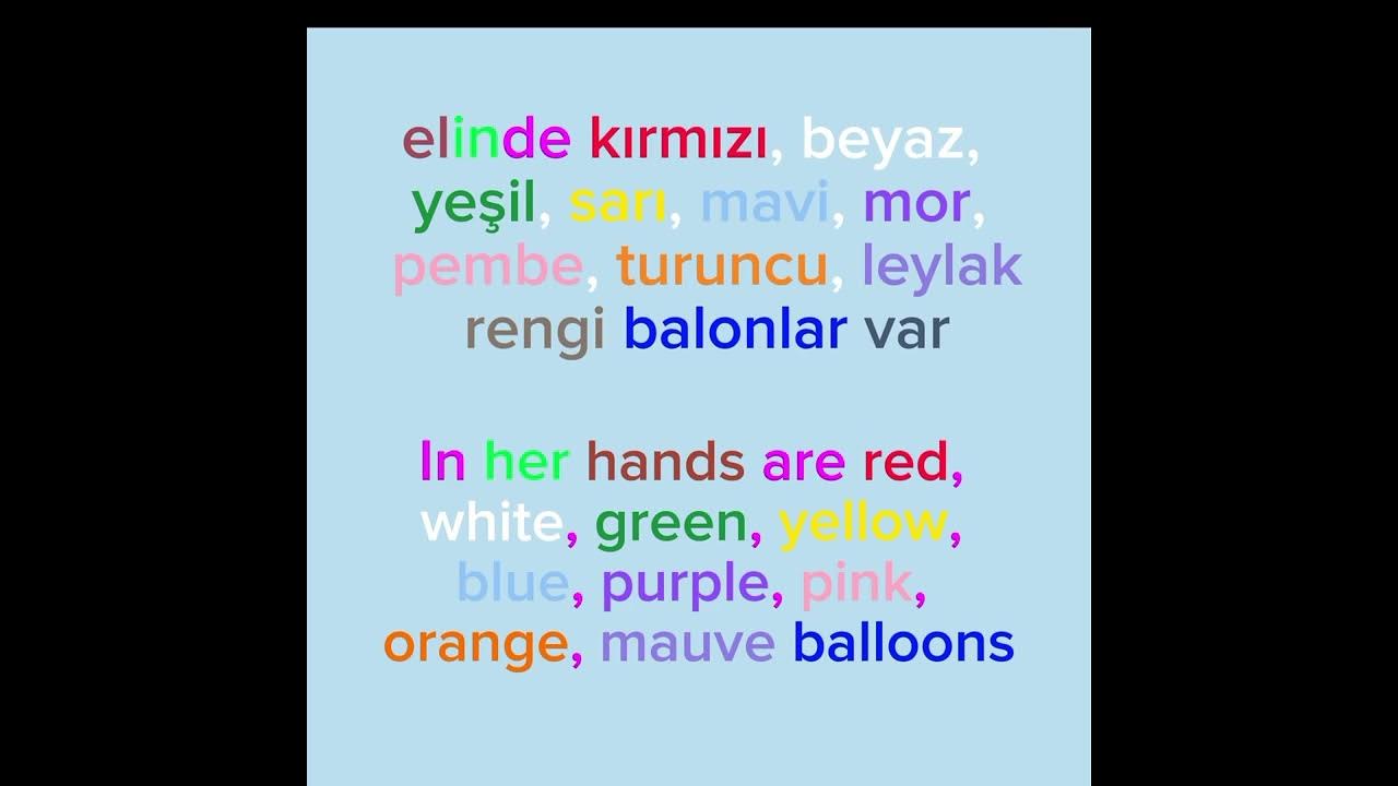 İngilizce Renkler(COLOURS)-Colors in Turkish and English - YouTube