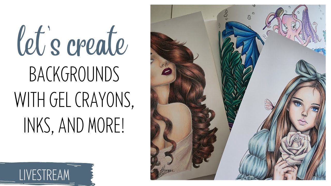 🔴 Let's Make Some Backgrounds | Live Adult Coloring Tutorials - YouTube