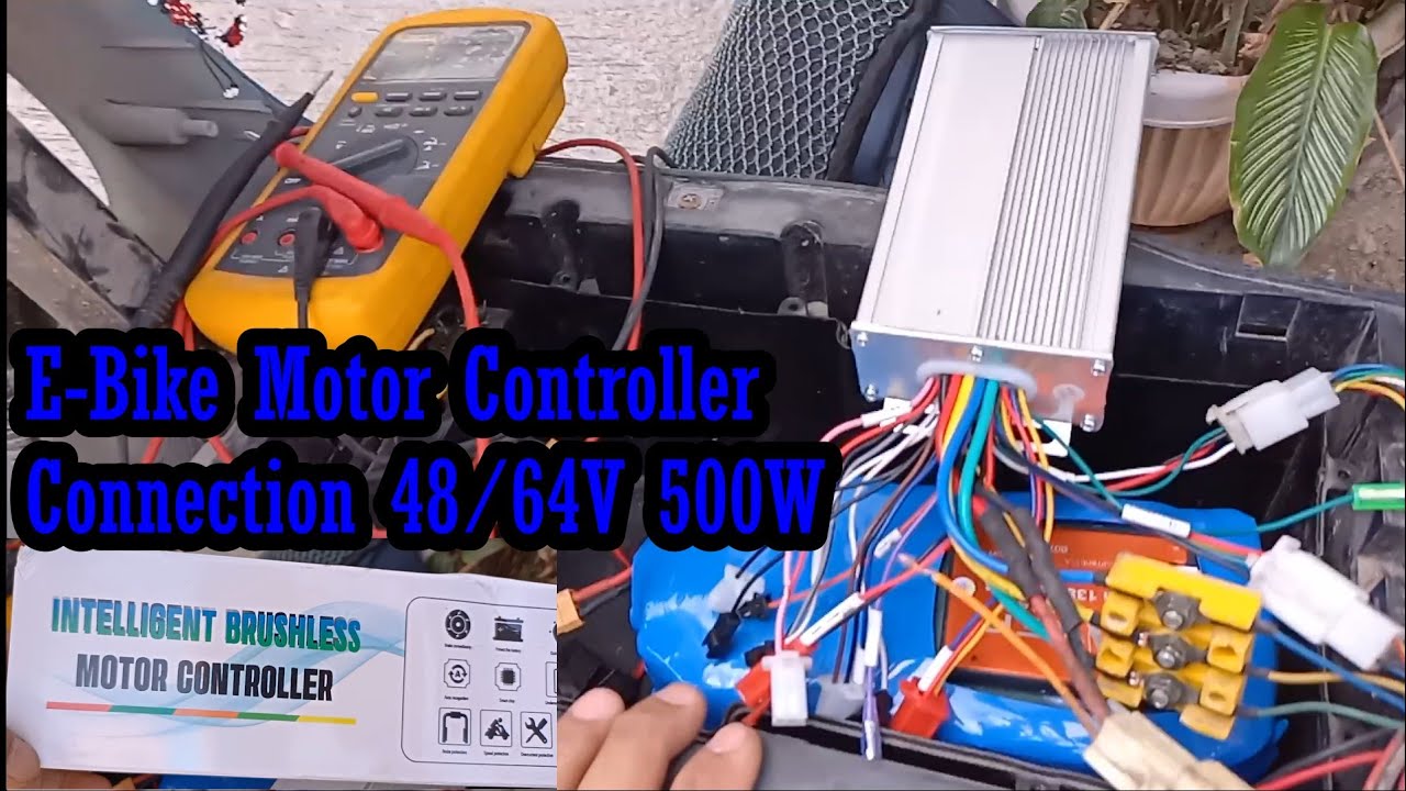 E-BIKE MOTOR CONTROLLER 48/64V 500W CONNECTION/MISSING IGNITION WIRE ...