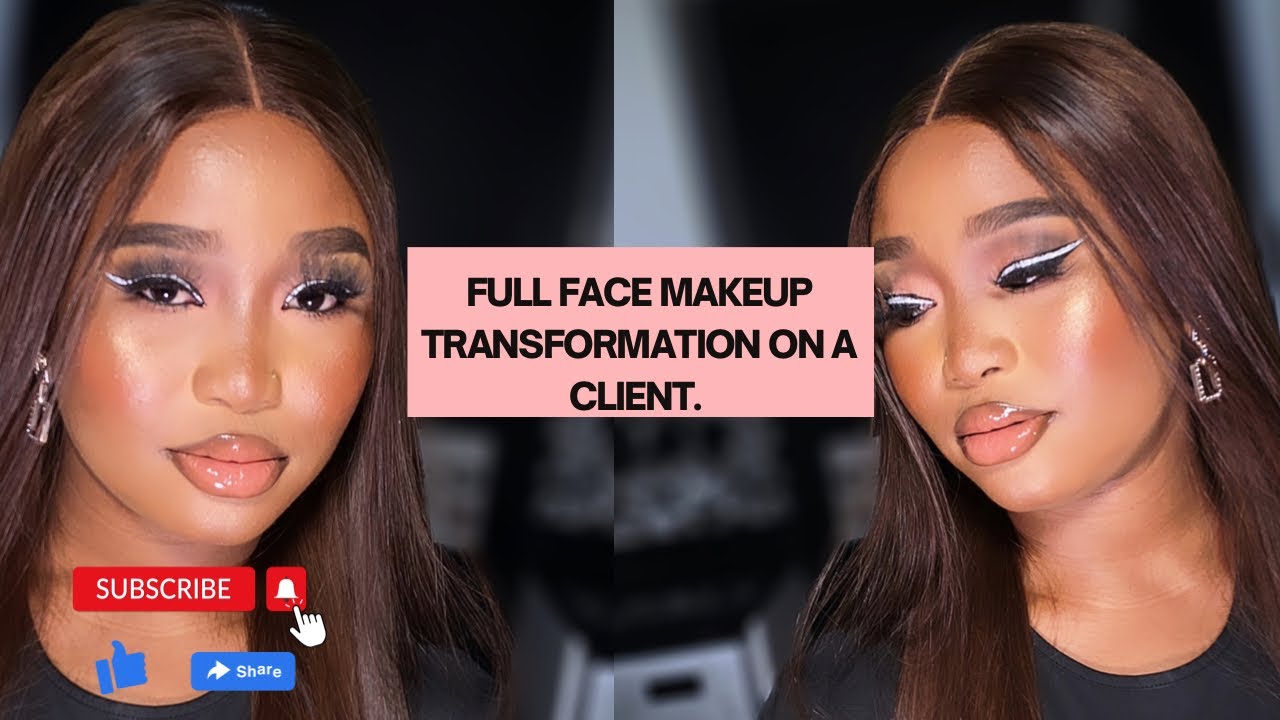 Makeup transformation | full face makeup 💄 tutorial on my client. #2022 #makeuptutorial #glam ...