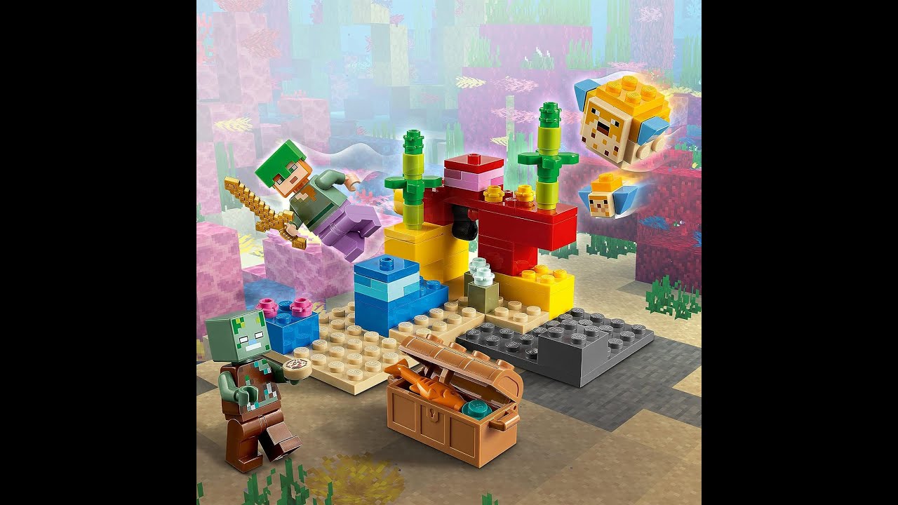 LEGO Minecraft The Coral Reef 21164 Review - YouTube