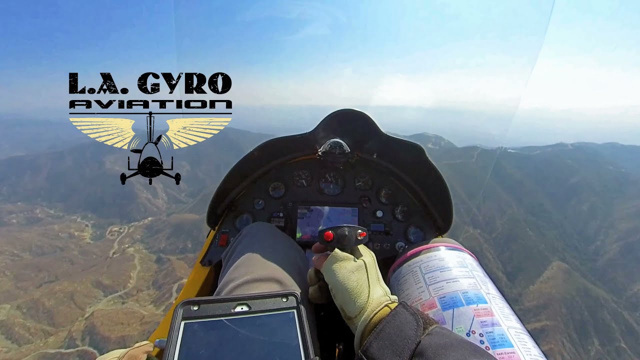 American Ranger AR-1 gyroplane takes a short cut over the hill and ...