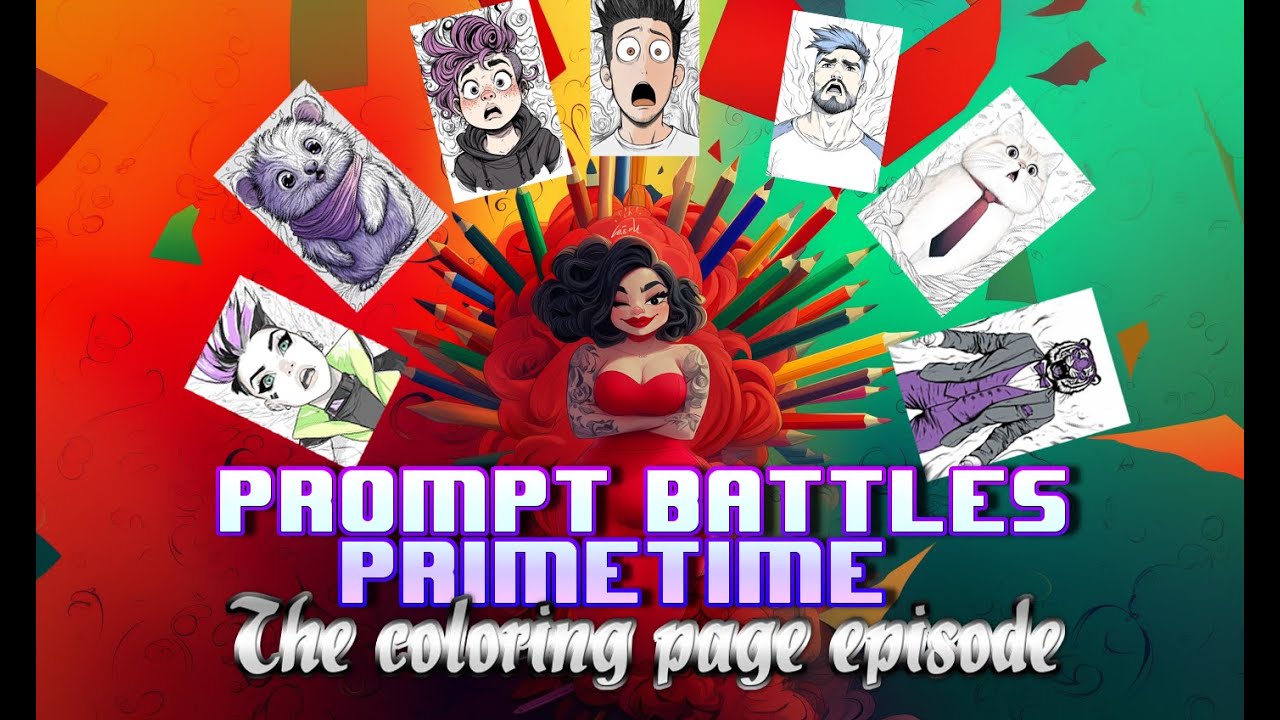 Prompt Battles Prime time - The Coloring Page Episode. - YouTube