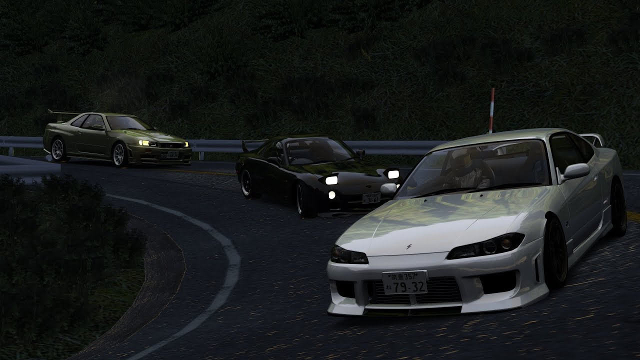 3 Way Touge Battle Down Mt Akagi! Touge Life Server Battles! - Assetto ...