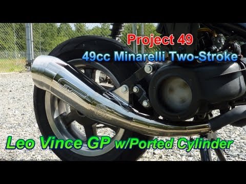 Project 49 - Leo Vince GP Exhaust On A Ported Stock Cylinder (49cc Scooter Mods)