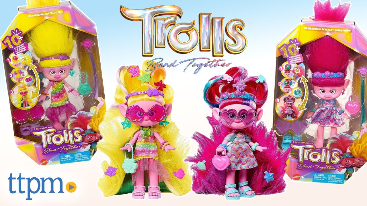 Trolls: Band Together Hairsational Reveals Queen Poppy and Viva - YouTube