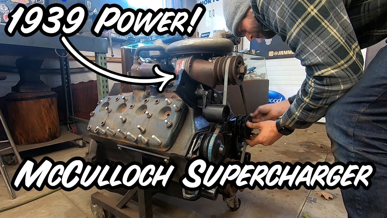 McCulloch Supercharger From The 1930's Hot Rod Engine Mockup - YouTube