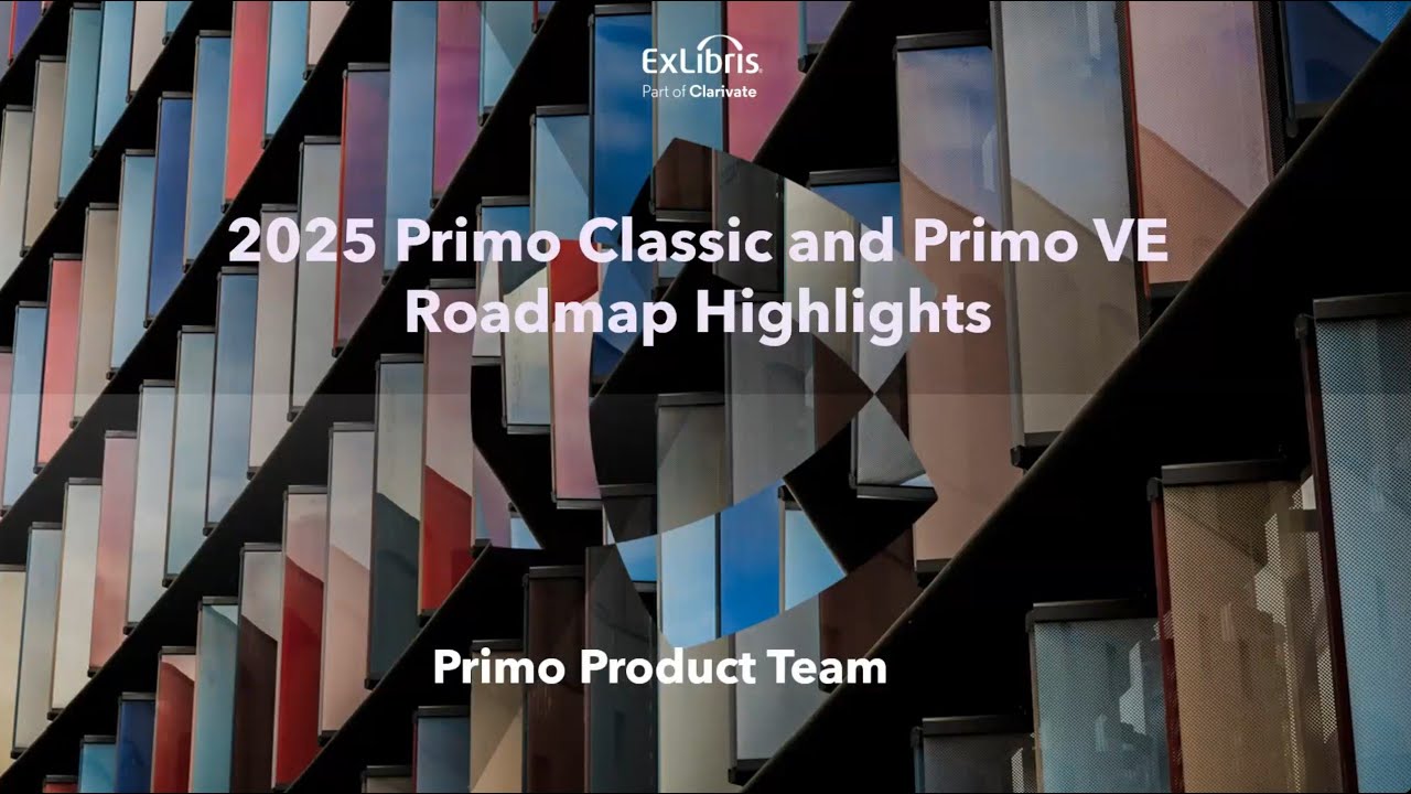 Primo 2025 Roadmap webinar - YouTube