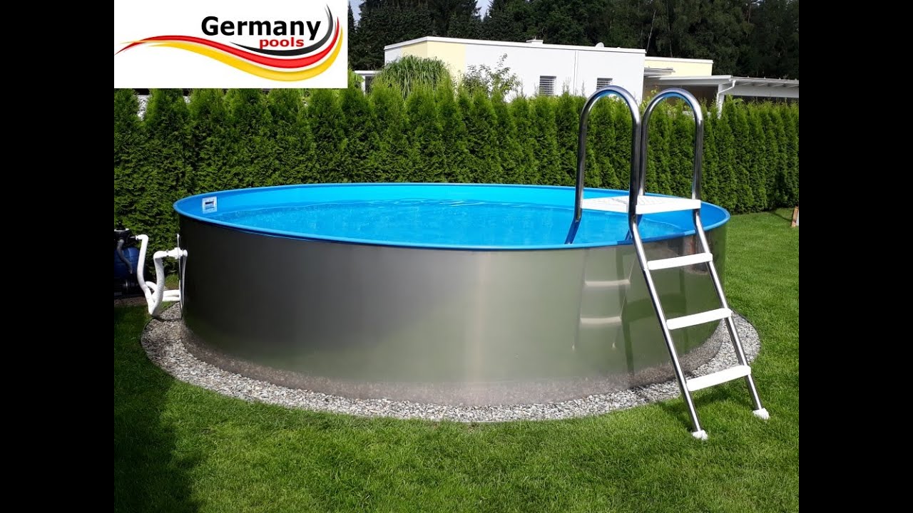 Edelstahlpool Rundpool freistehend von Germany-Pools.de und Profi ...