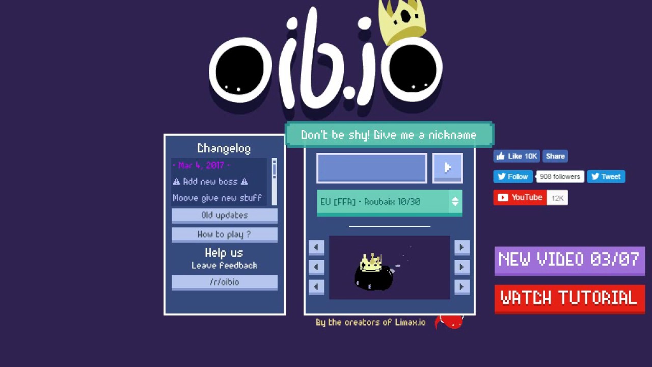 New oib.io. How to play the game oib.io. - YouTube