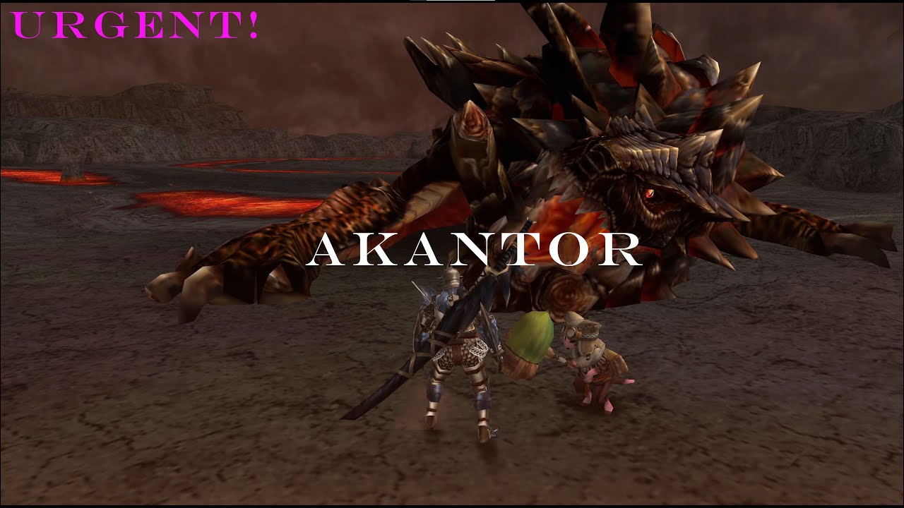 Monster Hunter Freedom Unite - Akantor - High Rank Guild Hall (URGENT ...