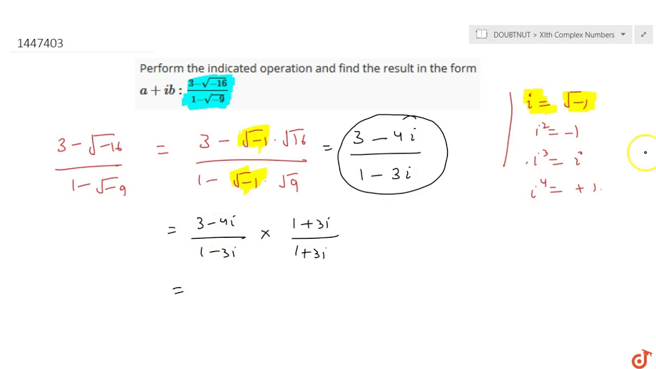Convert 3 sqrt 16 1 sqrt 9 In The Form Of a ib YouTube