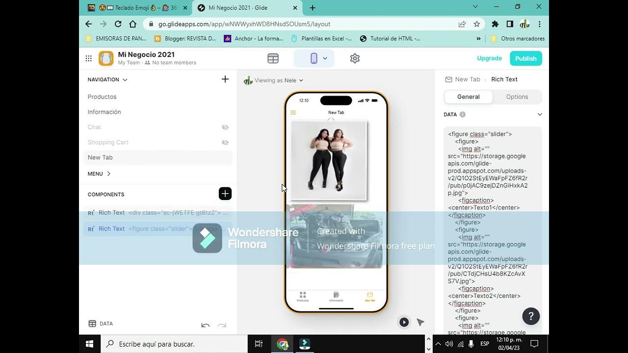 Dos Carrusel de imagenes en Glide. #glide #glideapp #gliders - YouTube