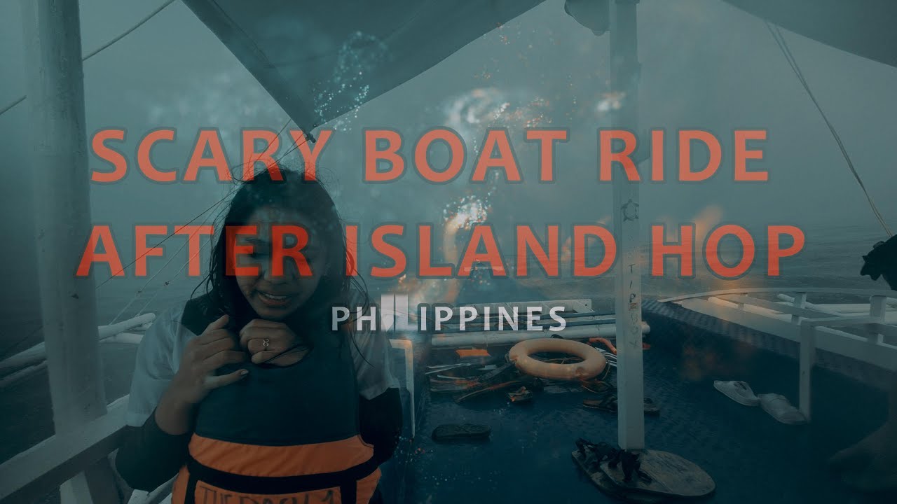Scary Boat ride in Moalboal after Island Hopping - YouTube