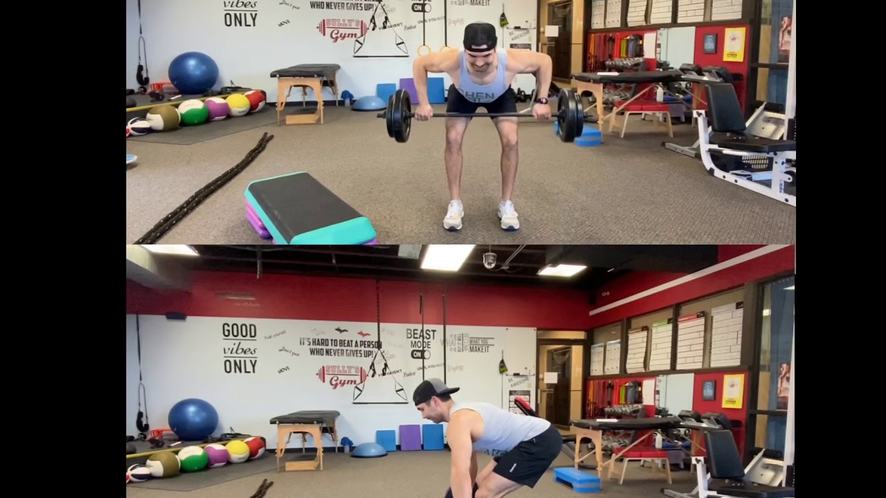 Barbell widegrip deadrow - YouTube