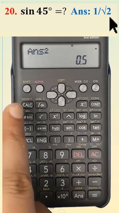 🧮Sin45 = ? || How to get values of sin cos tan cosec sec and cot in scientific calculator - YouTube
