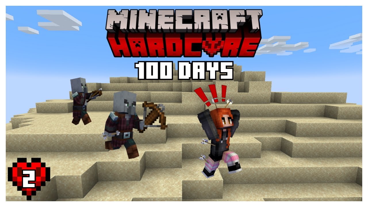 100 Days in a Minecraft Desert! - Hardcore | PART 2 - YouTube