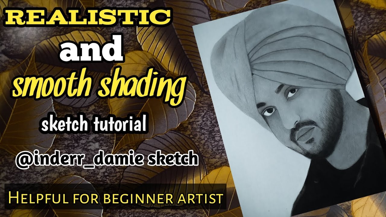realistic shading drawing @inderr_damie for beginners|| how to shade ...