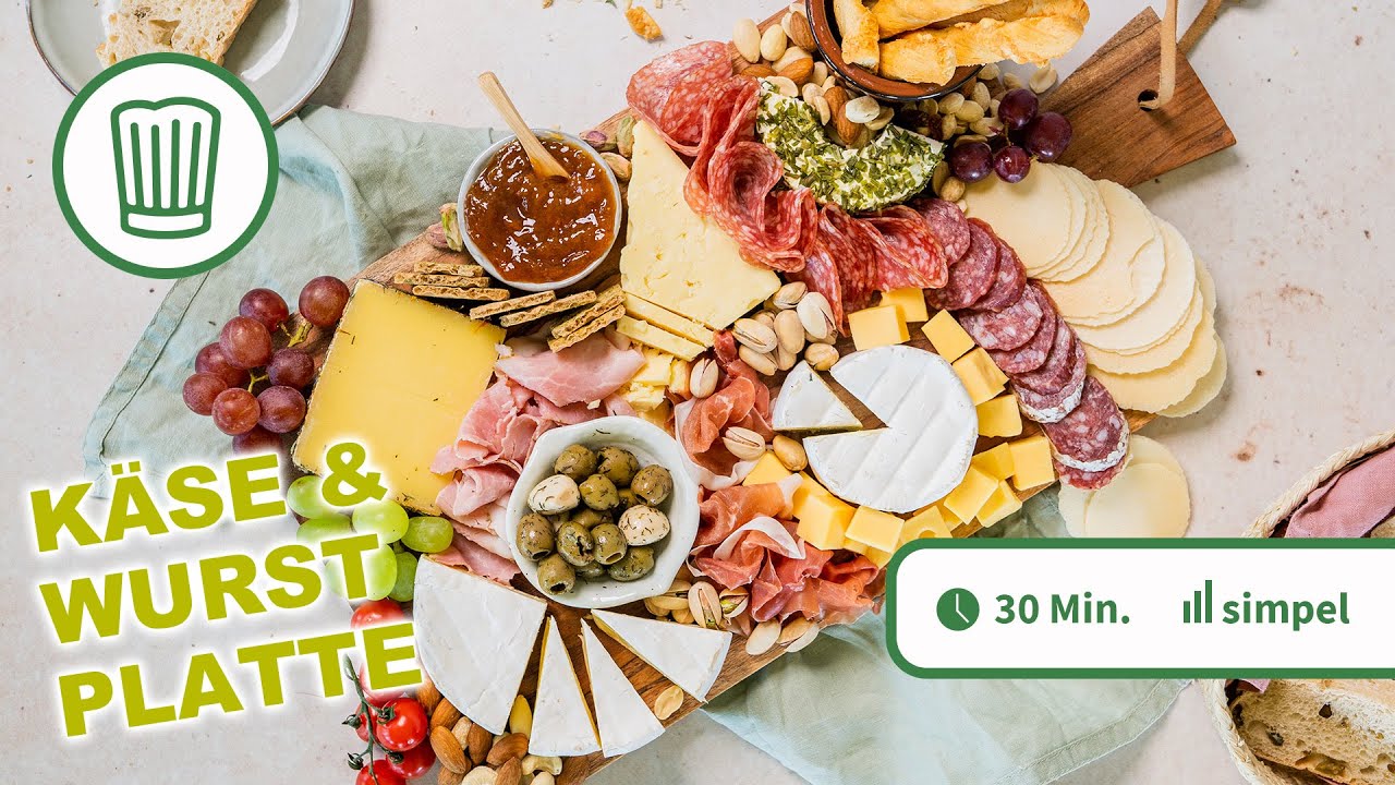 Die perfekte Käse- & Wurstplatte anrichten | Chefkoch - YouTube