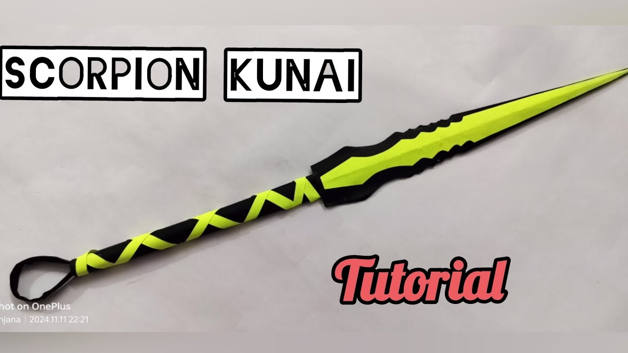 How To Make Paper Kunai | Full Tutorial Video For Scorpion Kunai ...