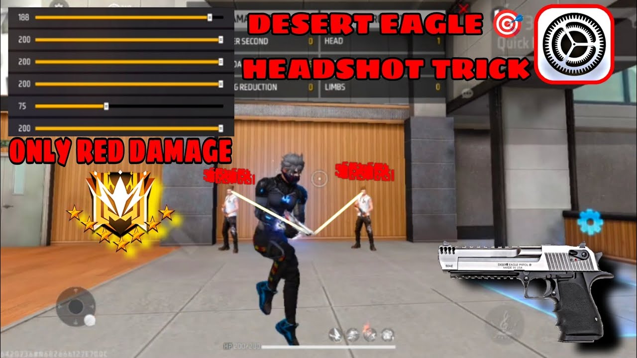 DESERT EAGLE 🎯 HEADSHOT TRICK ONLY ONE SHOT ALL DEVICES WORK 💯 FREE ...
