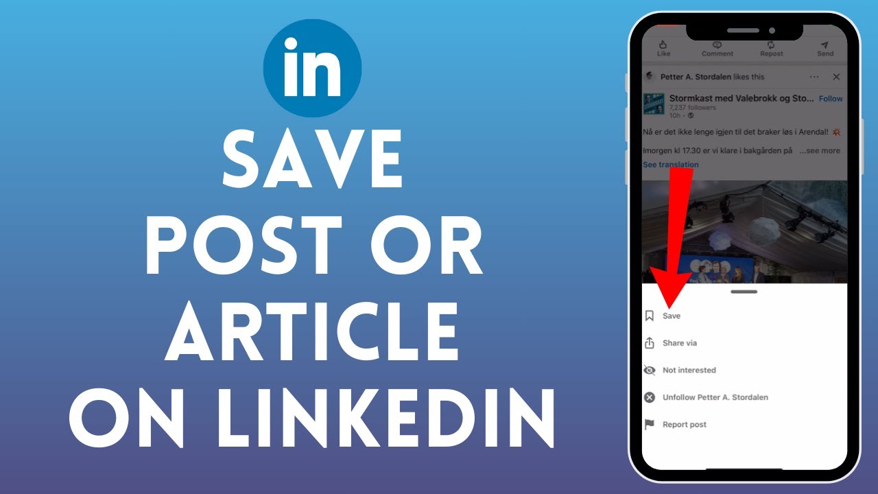 How to Save a Post or Article in LinkedIn 2024? - YouTube