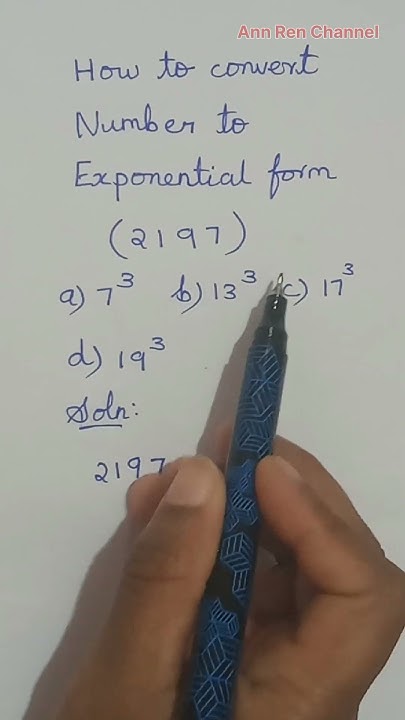How to convert number to Exponential form - YouTube