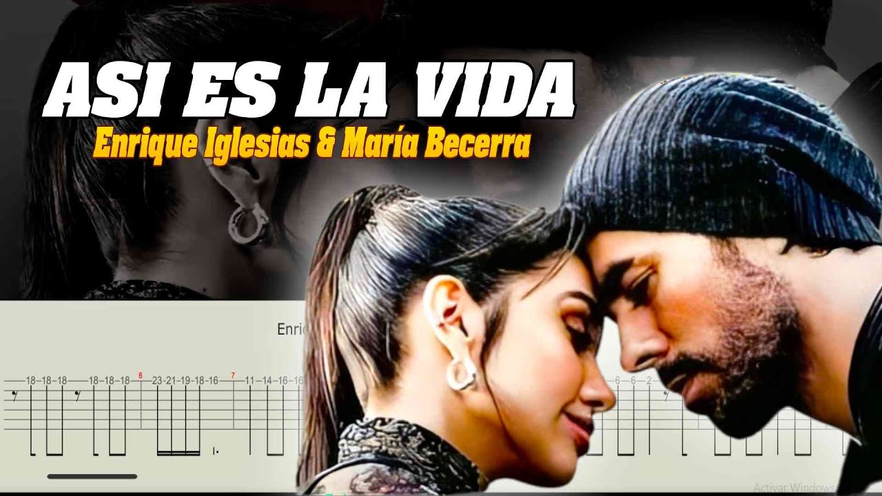 Enrique Iglesias, Maria Becerra - ASI ES LA VIDA GUITARRA Tutorial ...