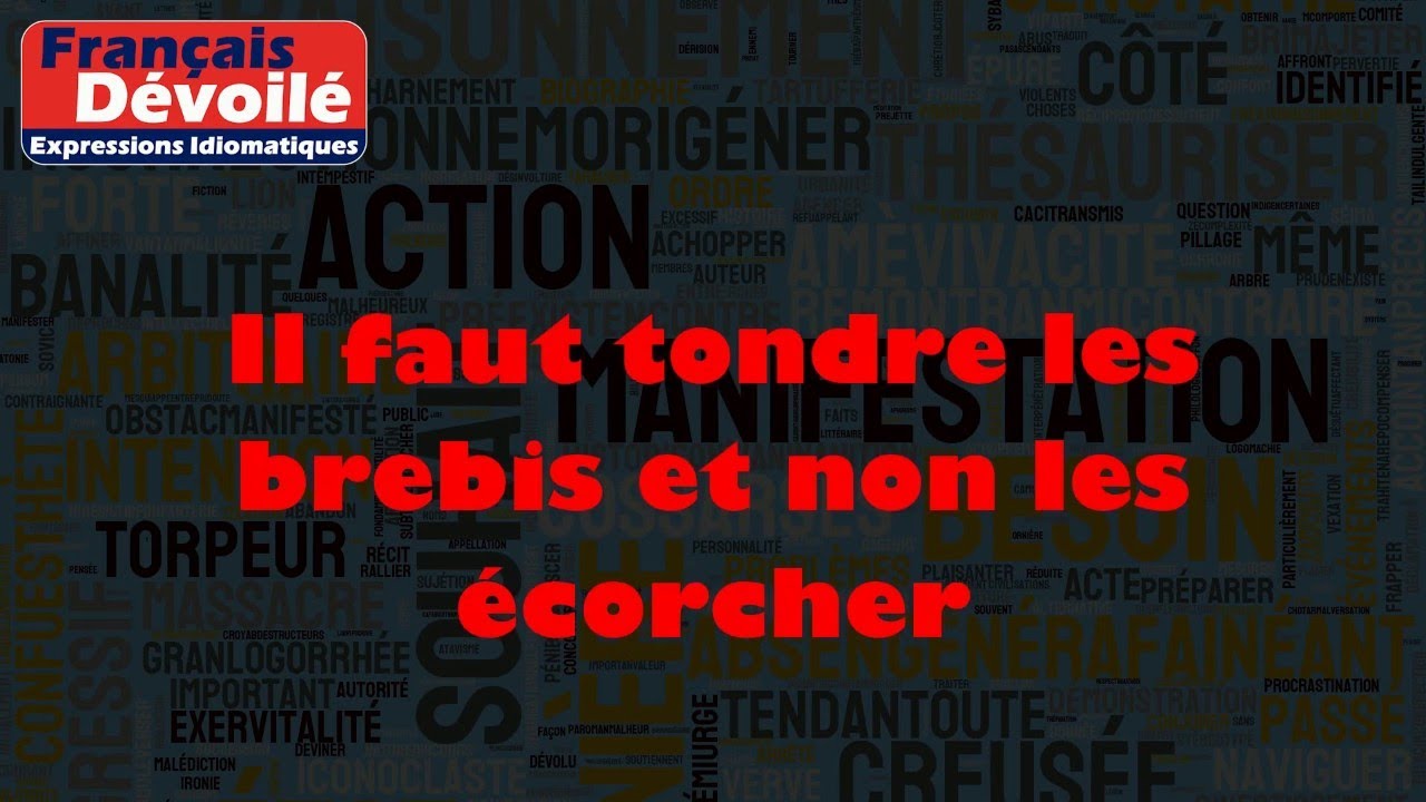 Il faut tondre les brebis et non les écorcher - YouTube