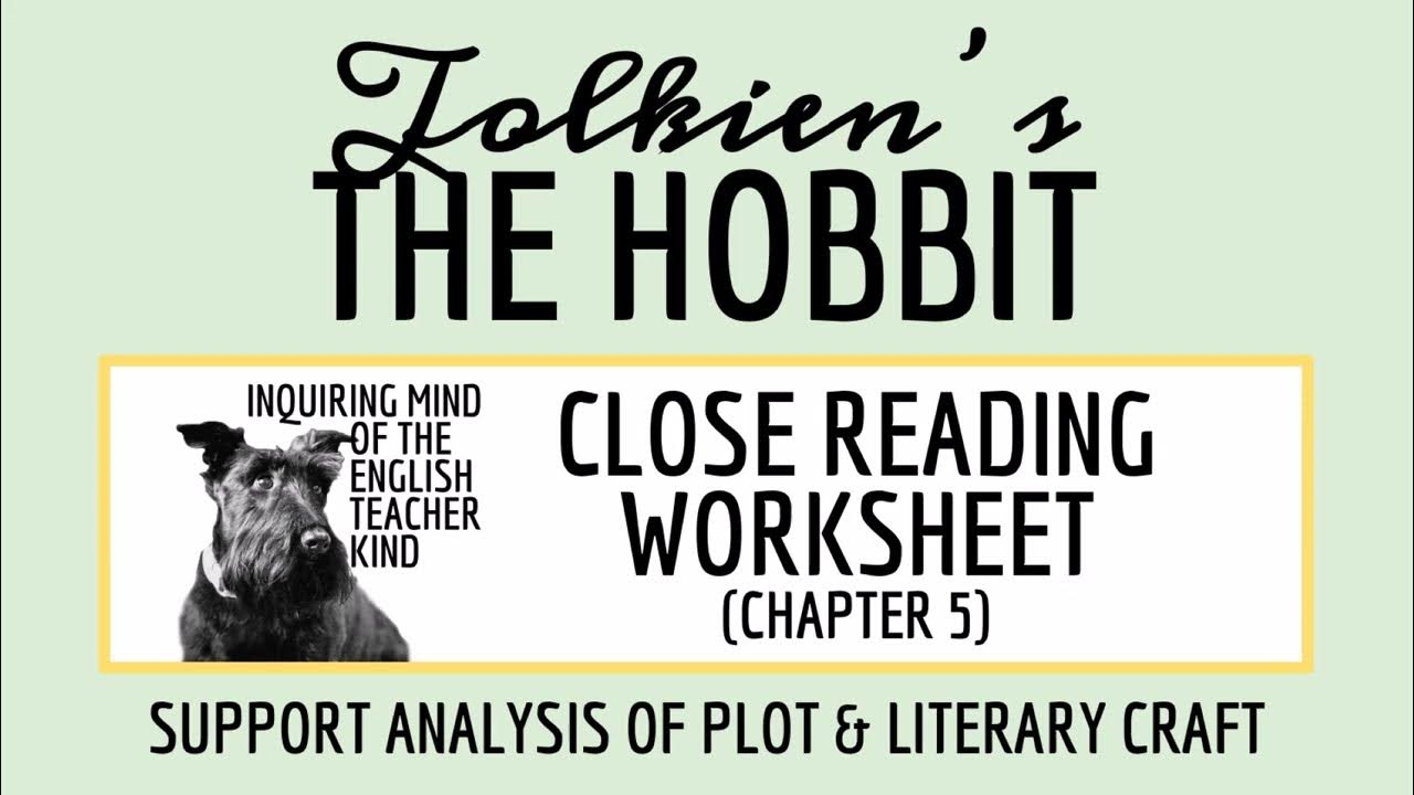 The Hobbit Chapter 5 Close Reading Analysis Worksheet for High School ...