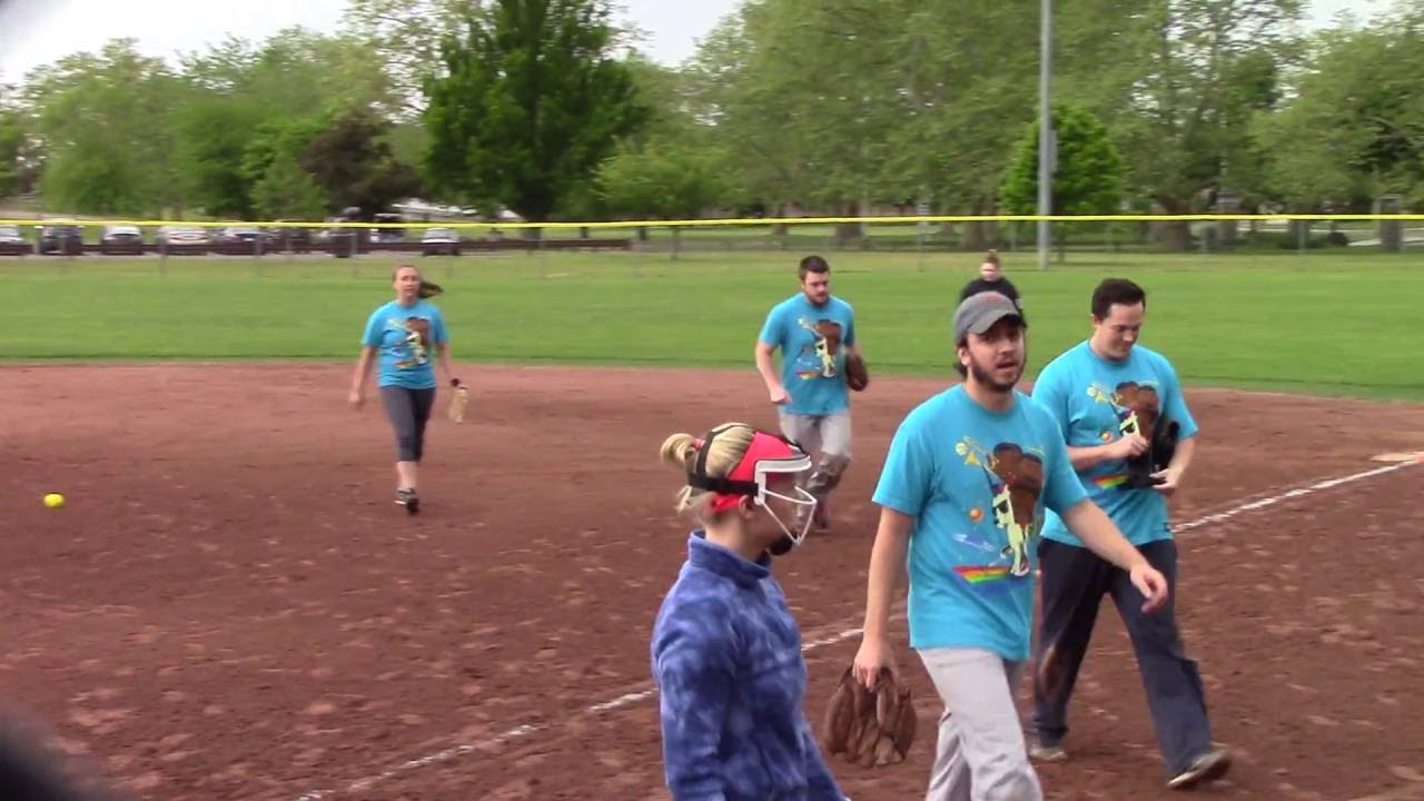 NBC Sports Group vs WWE - Spring Coed Softball League - Video Highlights - May 24, 2016 - YouTube