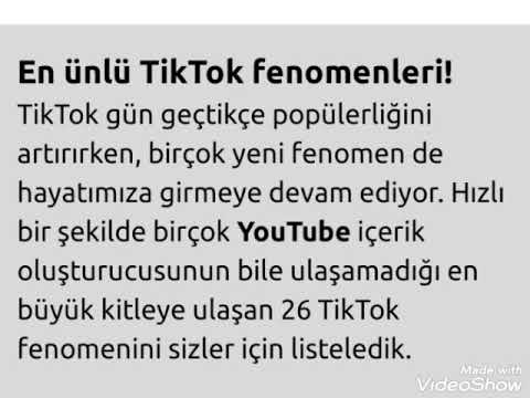 Tik tok'un En ünlü isimleri