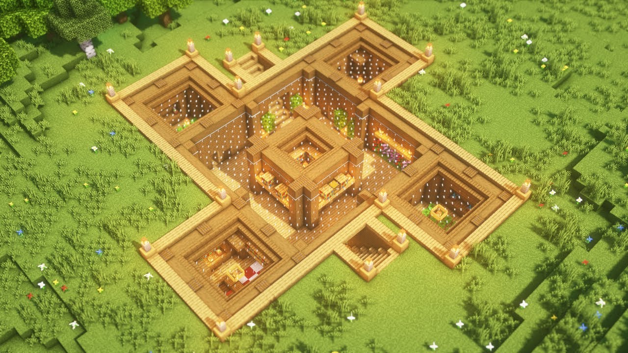 Minecraft : 🌽 How to build Farm Underground Base Tutorial (#3) - YouTube