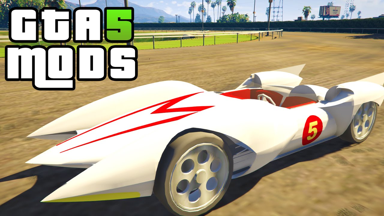 GTA 5 PC MODS - Speed Racer Mach 5 Car - YouTube