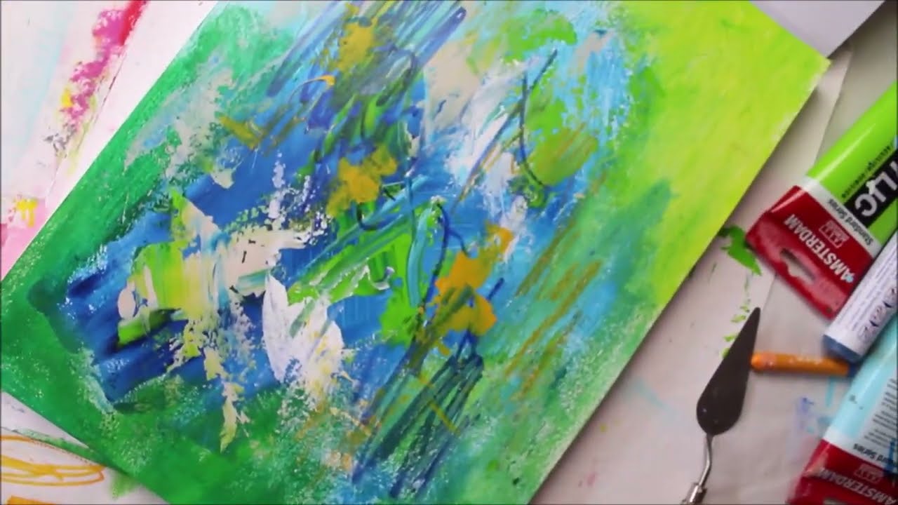 Inspiration für ein Frühlingsbild in Acryl - einfach gemalt mit schöner ...