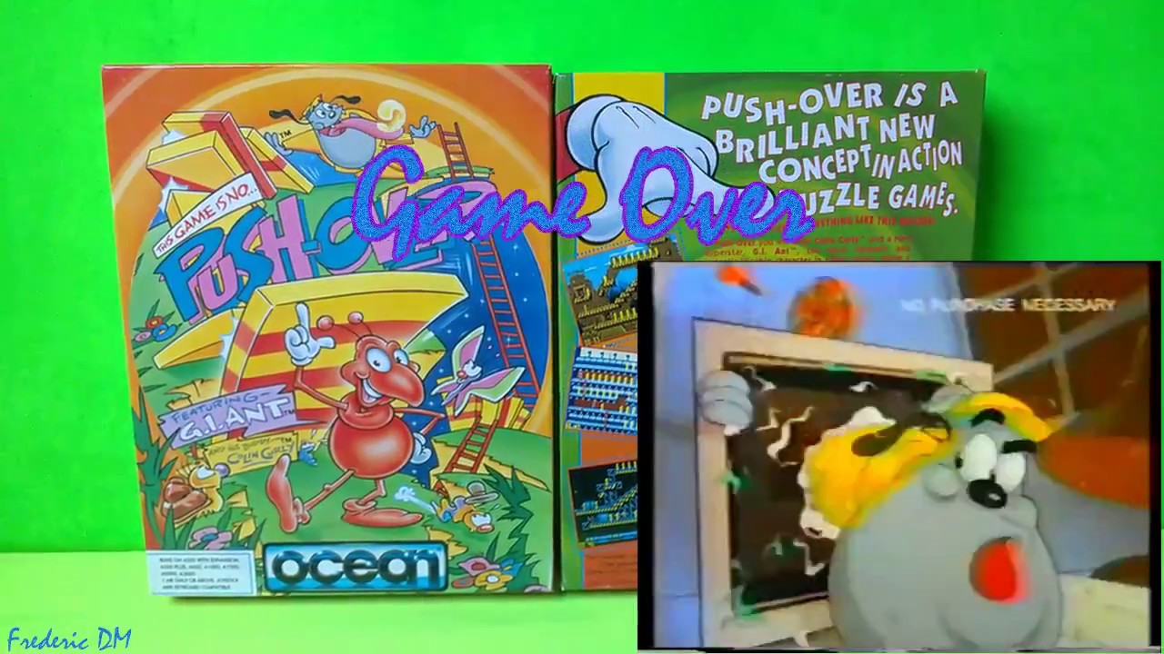 PushOver Ocean 1992 Amiga. Game box (39) commodore Quavers - YouTube