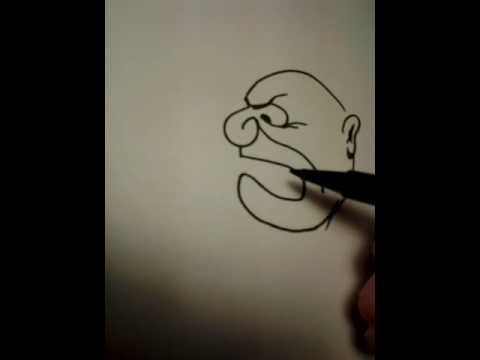 How to draw an angry man - YouTube