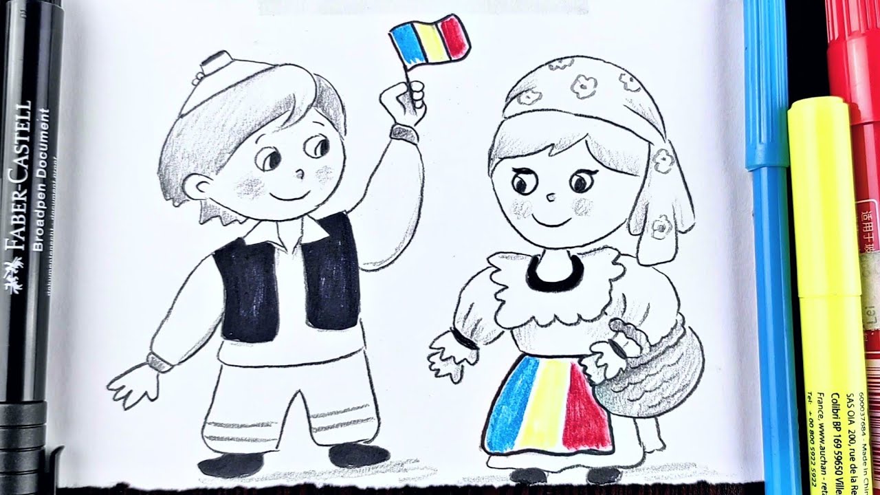 Cel mai simplu desen de 1 DECEMBRIE - Ziua Națională a României - YouTube