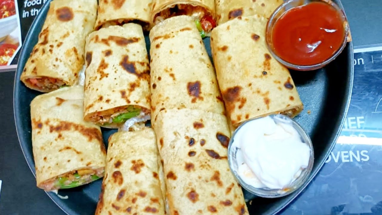 kfc chicken wrap 🌯 recipe /kfc tortilla 🌯 wrap /recipe by AN cooking ...