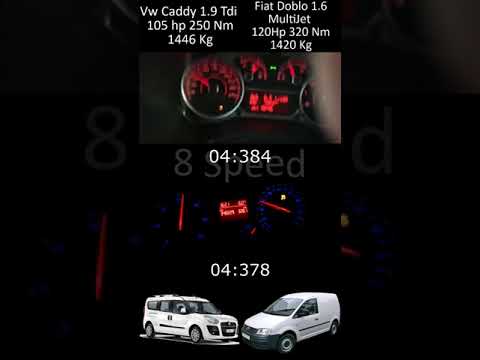 Hız Denemesi Fiat Doblo 1.6 MultiJet 120Hp VS Vw Caddy 1.9 Tdi 105 Hp 0-100 Hız testi acceleration